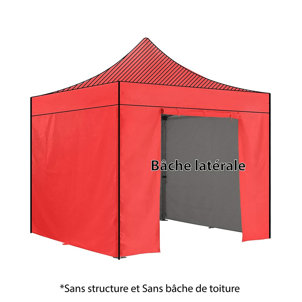 Greaden pack 4 côtés ( sans structure ) - rouge - 3520g/m2 3x3m gamme ...