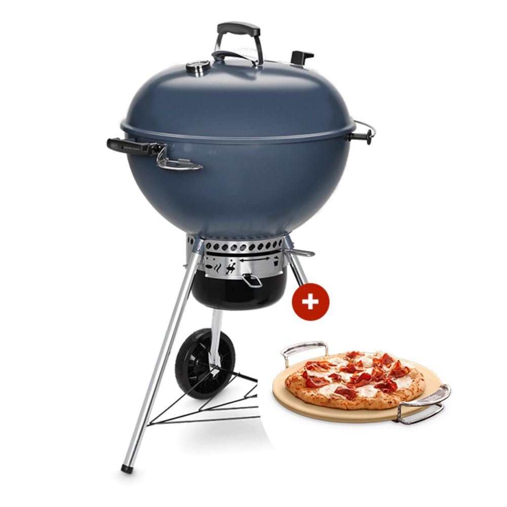 Pack barbecue weber master-touch gbs c-5750 ø 57 cm bleu + pierre à ...