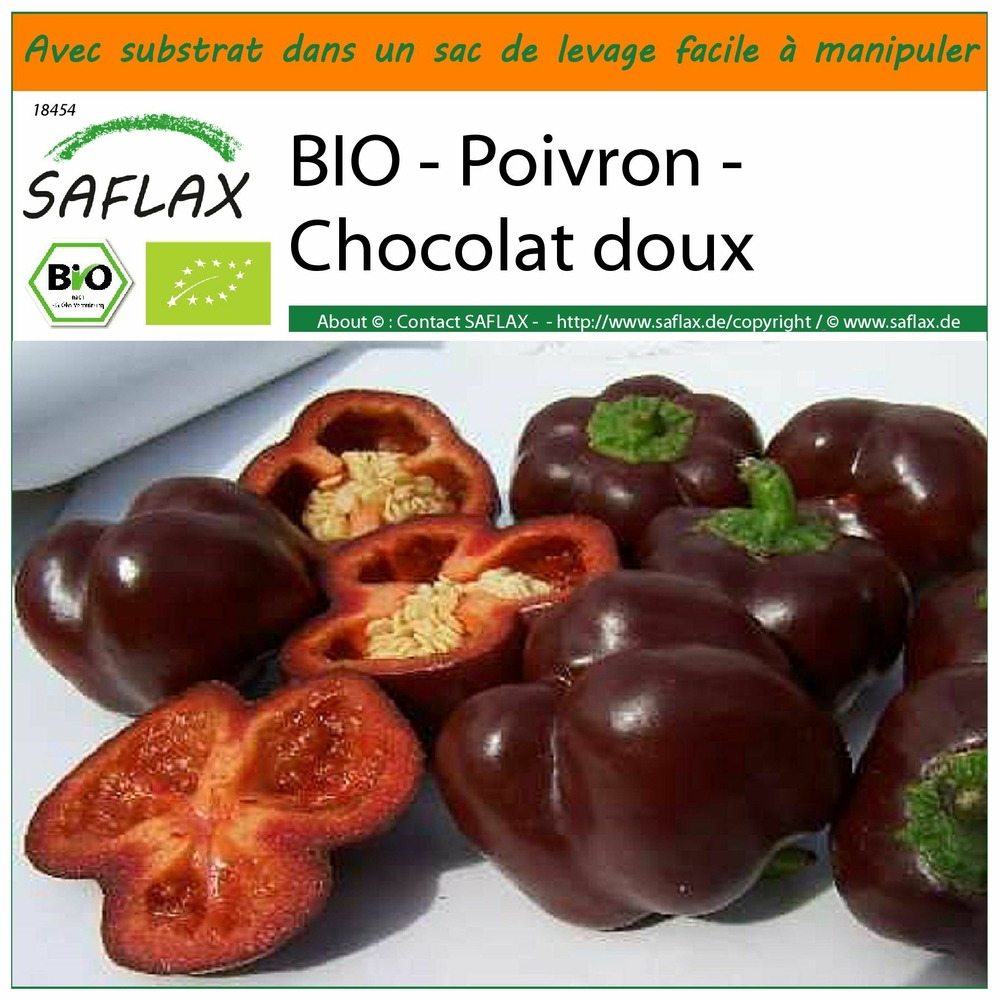 Jardin dans le sac - bio - poivron - chocolat doux - 10 graines ...
