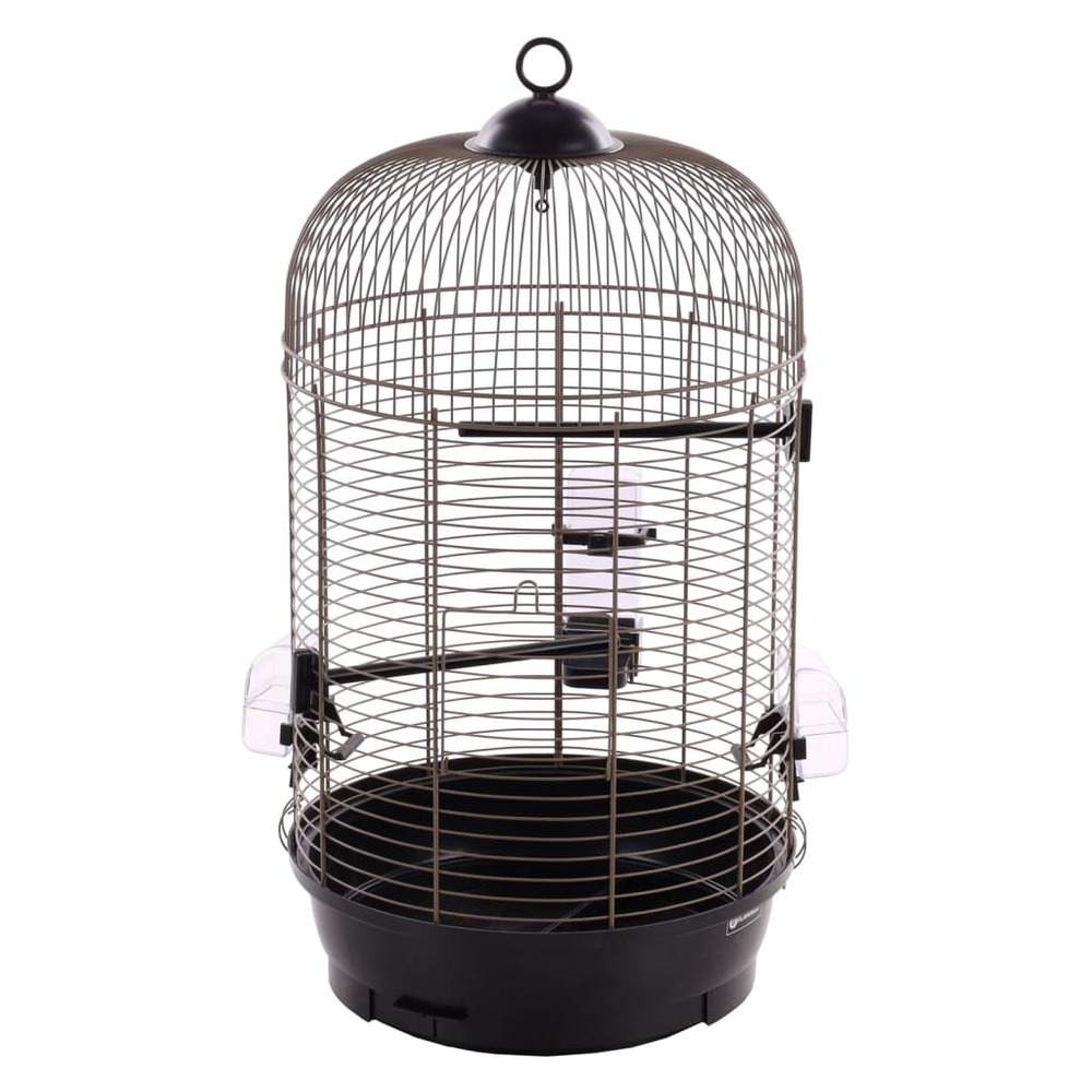 Cage à perruches sanna 2 35x35x67 cm taupe métallique | Truffaut