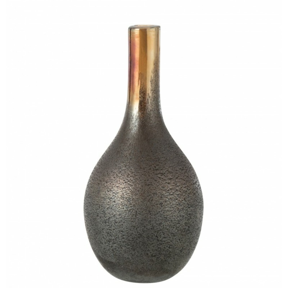 Vase en verre marron 20x20x40 cm | Truffaut