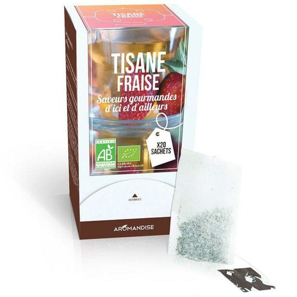 Tisane fraise et hibiscus biologique - 20 sachets | Truffaut