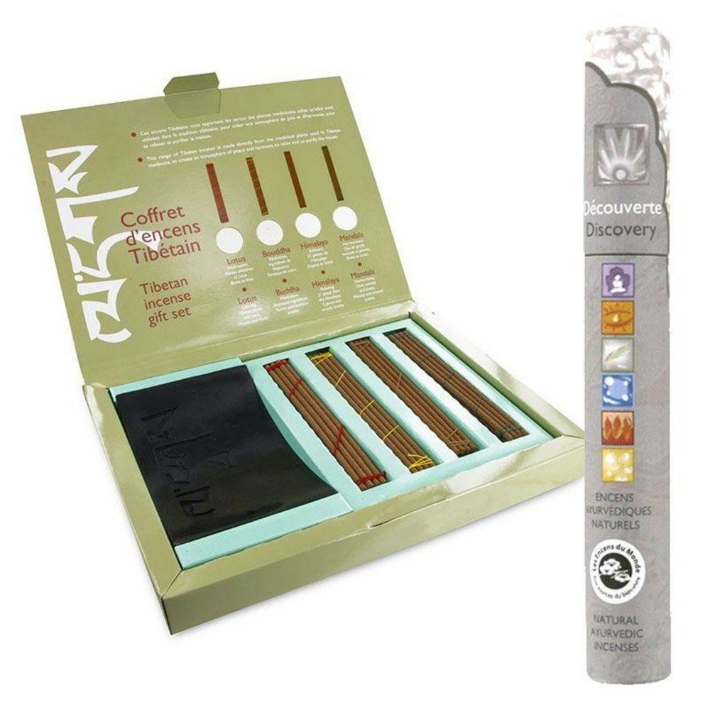 Coffret découverte encens tibétain + kit encens ayurvédique | Truffaut