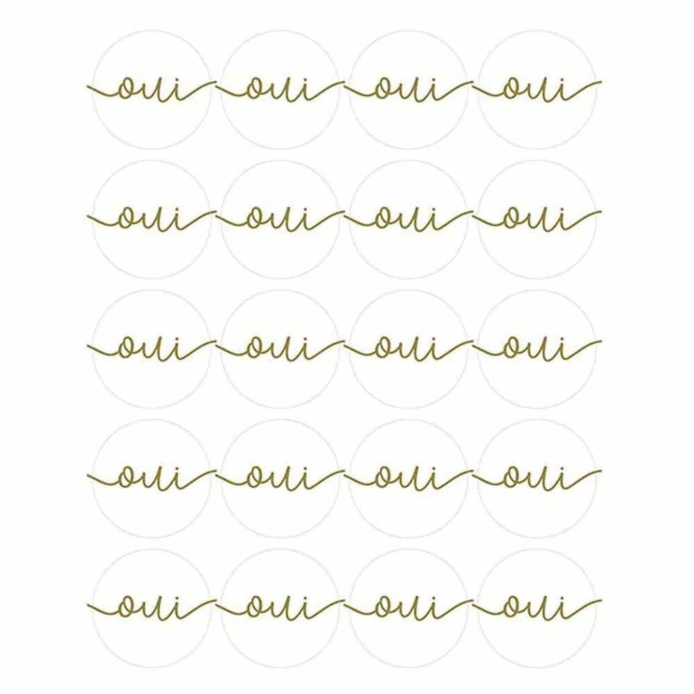 300 stickers dorés ronds oui | Truffaut