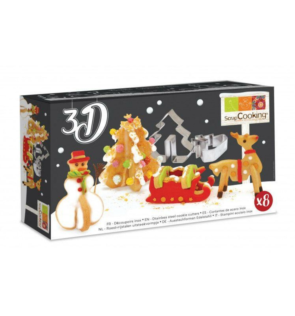 Découpoirs à biscuits en relief - traîneau de noël | Truffaut
