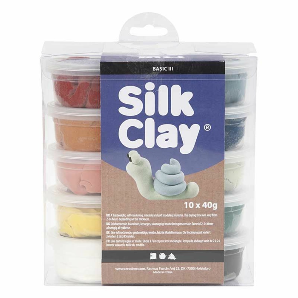 Set 10 pâtes à modeler silk clay 40 g | Truffaut