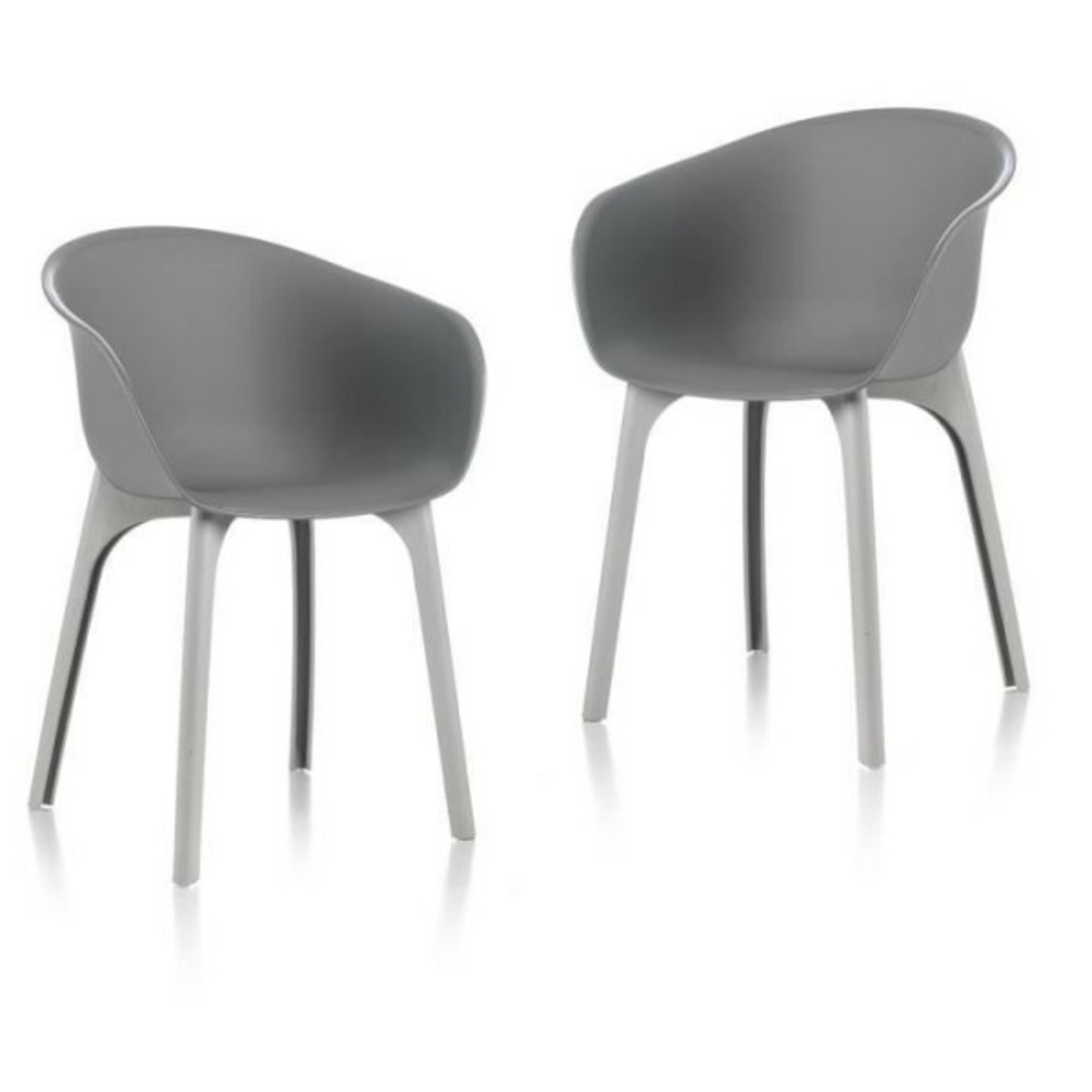 Idea lot de 2 chaises de jardin diva gris | Truffaut