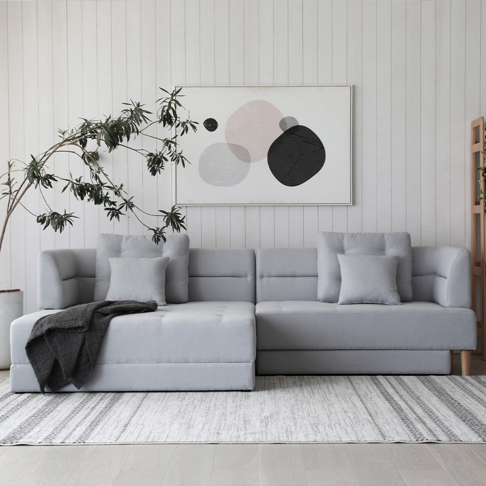 Berga, canapé multifonction gris clair | Truffaut