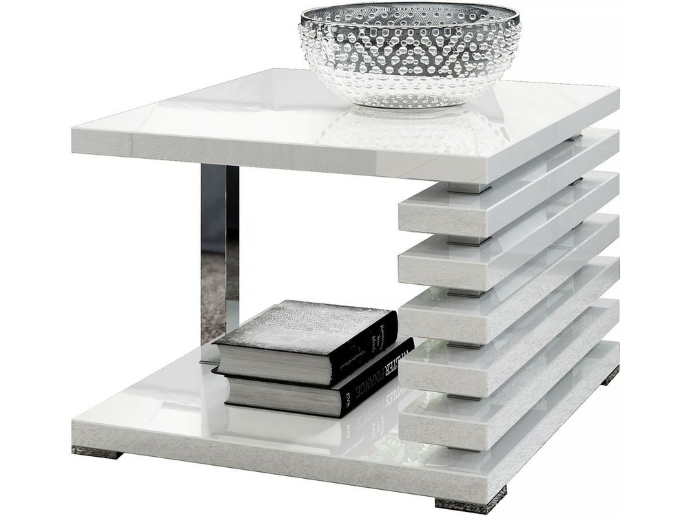 Table basse "kyoto +2" - 60 x 60 x 44 cm - blanc brillant | Truffaut