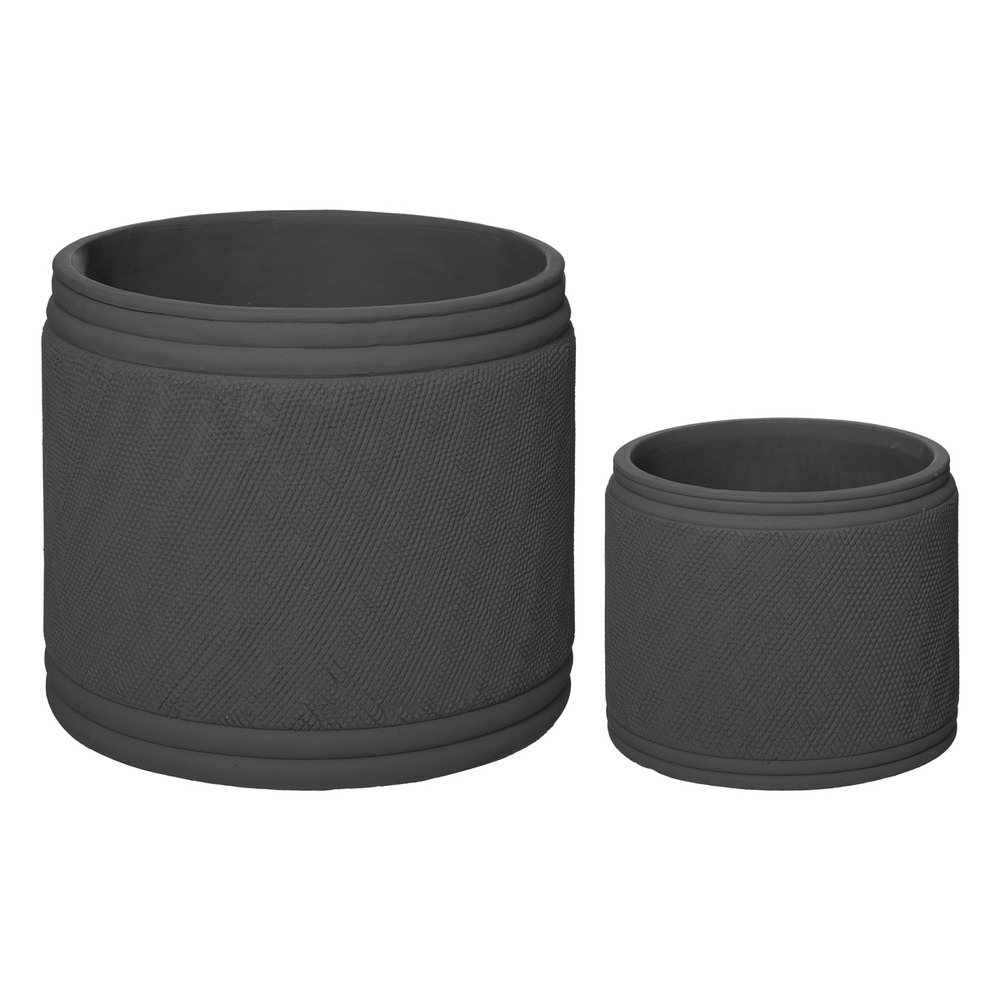 Pot x 2 ciment house gris | Truffaut