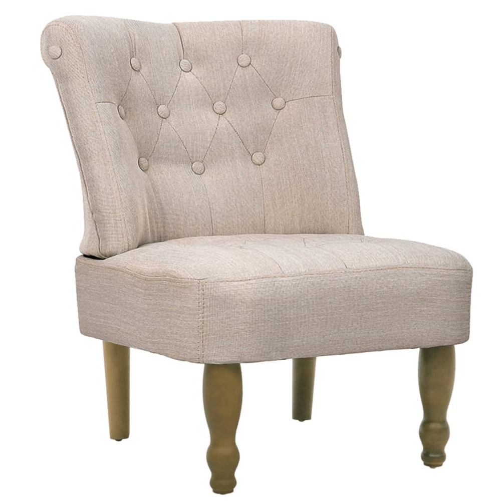 Fauteuil de style France Crème Tissu | Truffaut