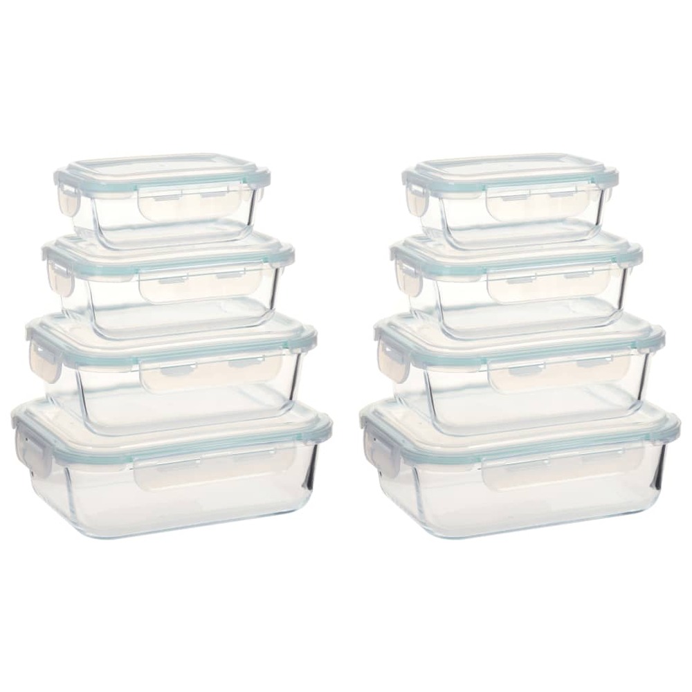 Récipients alimentaires en verre 8 pcs | Truffaut