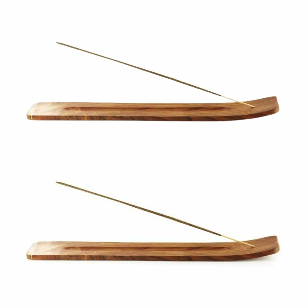 2 porte-encens en bois 25 cm | Truffaut