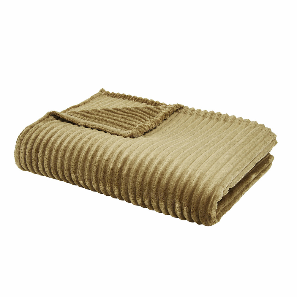 Plaid xl à effet velours côtelé | Truffaut