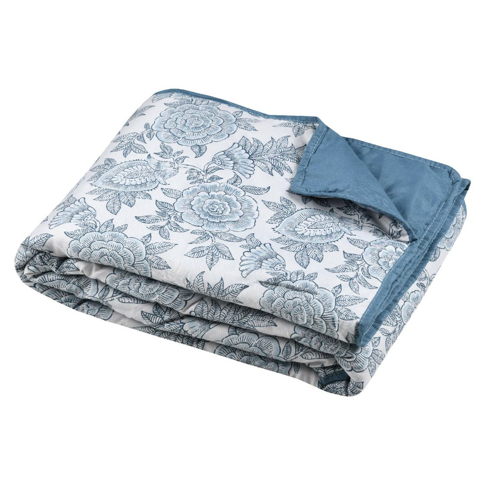 Plaid réversible au style fleuri | Truffaut