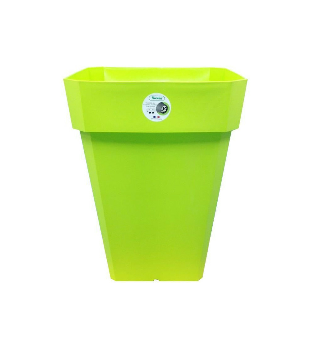 Pot de fleurs soleilla - carré - 40 x 40 cm - vert anis | Truffaut