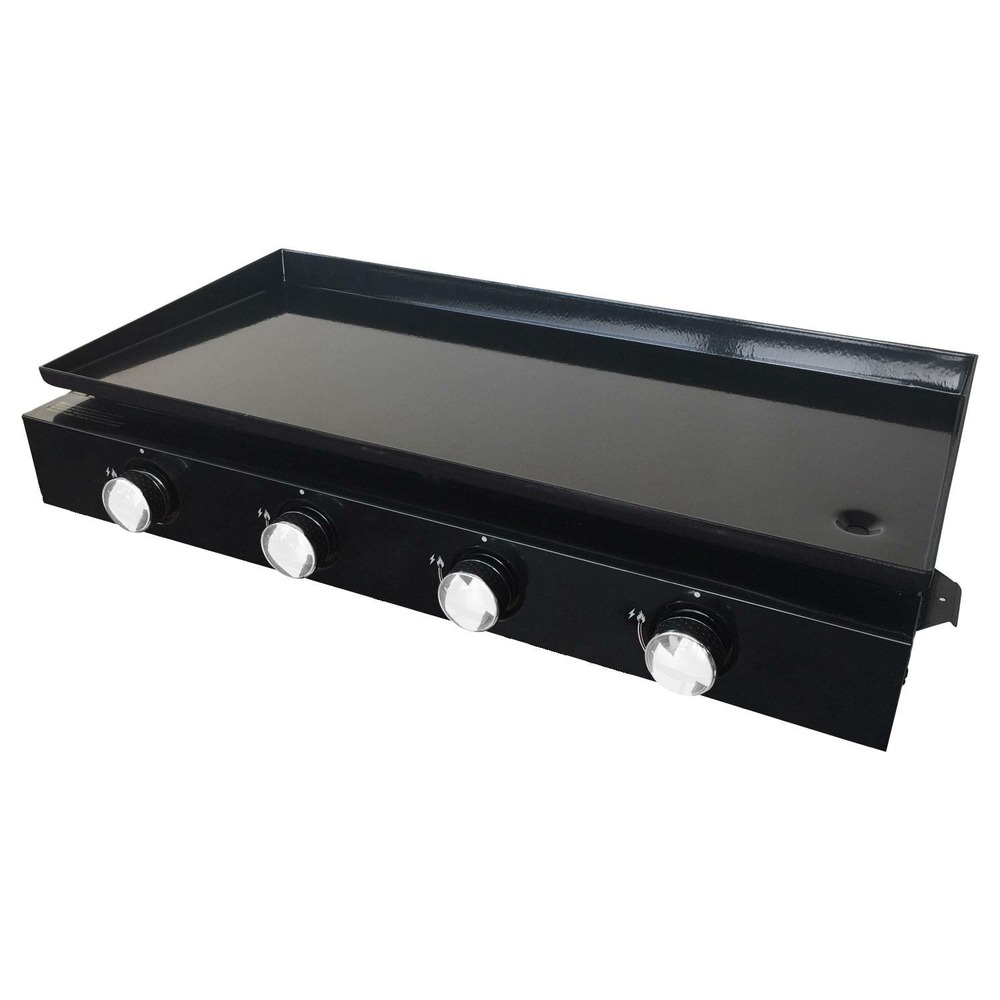 Cooker plancha à gaz - acier emaillé - 4 bruleurs - 8 kw | Truffaut