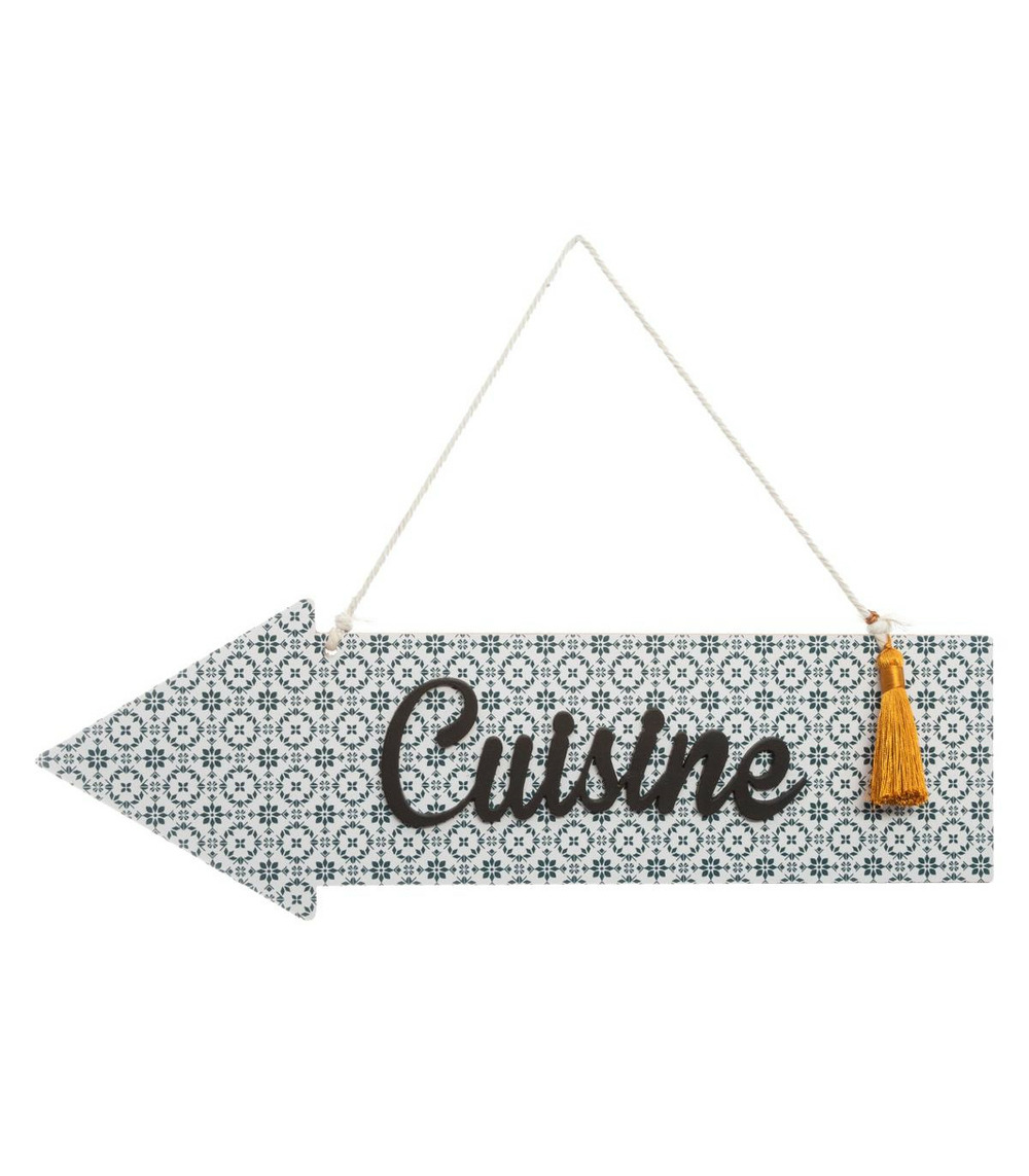 Plaque de porte flèche en bois 45 x 15 cm | Truffaut