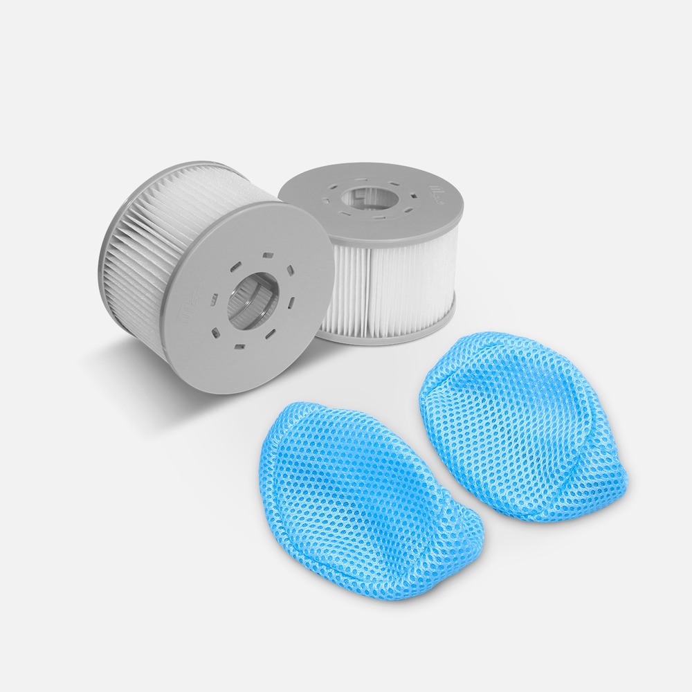 Lot De 2 Filtres Avec Filets Pour Spas Gonflables Mspa V2 Ø108cm 2