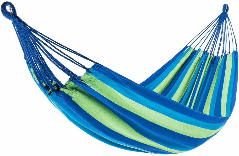 Hamac de camping en toile 1 place - o'camp - jaune et violet ...