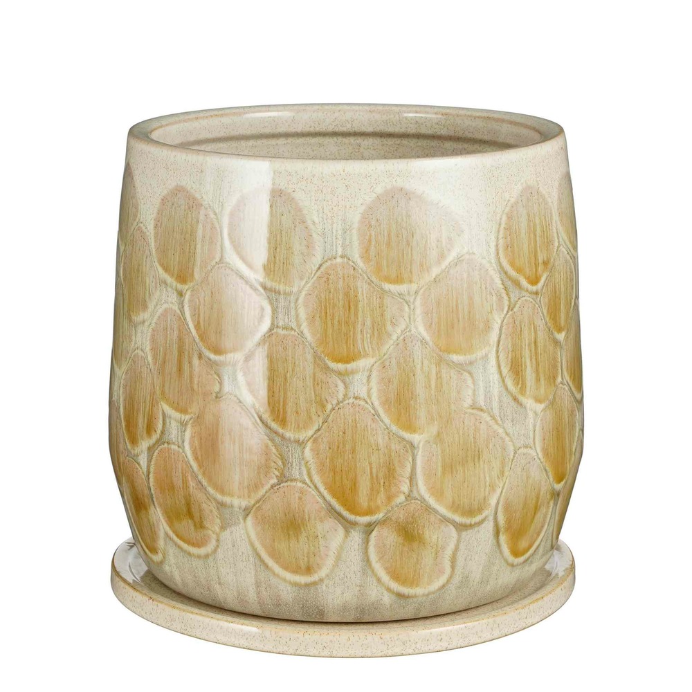 Mica decorations pot de fleurs rosali - 26.5x26.5x26 cm - céramique ...