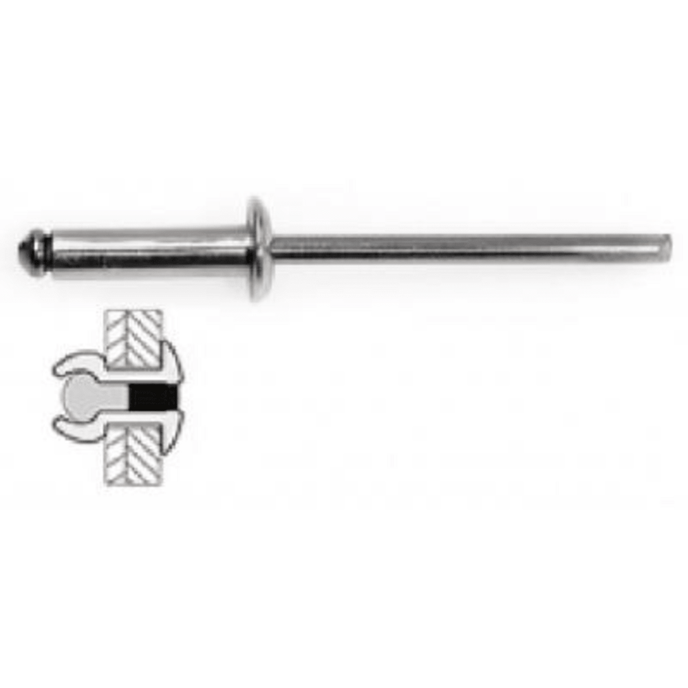 75 rivets acier / acier à tête plate ø 4 x 14 mm | Truffaut
