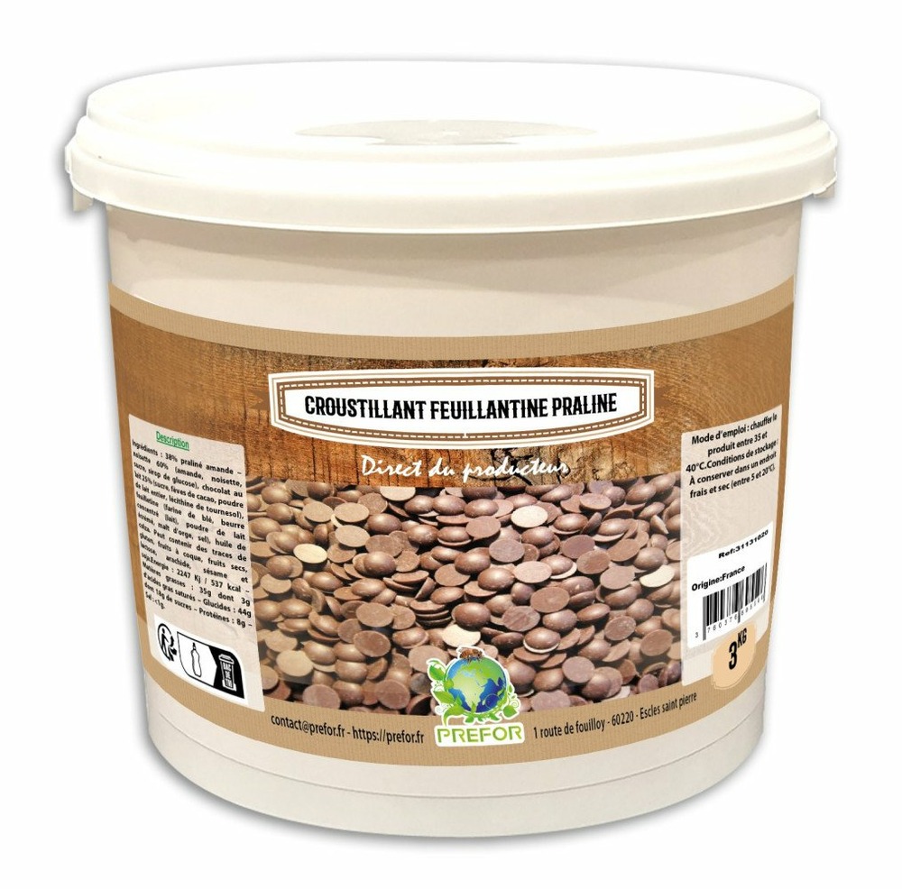 Croustillant feuillantine praline lait seau 3kg | Truffaut