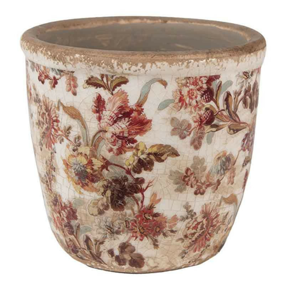 Pot de fleurs céramique beige 11x11cm | Truffaut