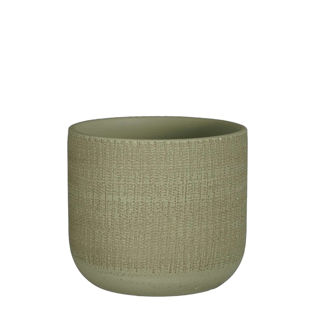 Mica decorations pot de fleurs florian - 18x18x16 cm - terracotta ...