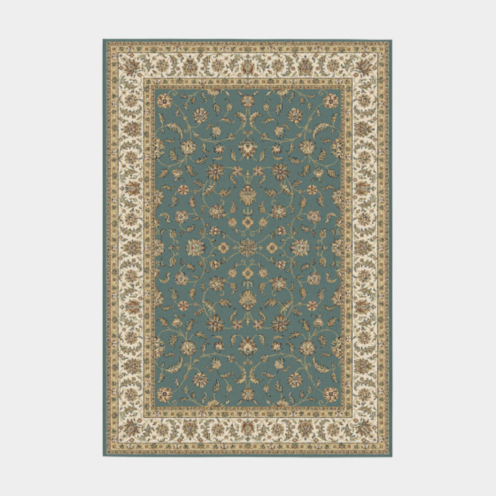 Tapis style persan en velours ras - kiana - gris bleuté - 200 x 290 cm ...