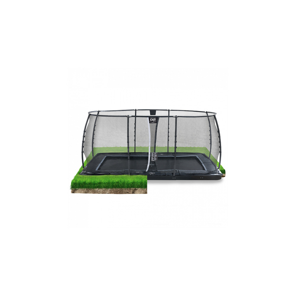 Dynamic trampoline enterré au niveau du sol 305x519cm avec filet de ...