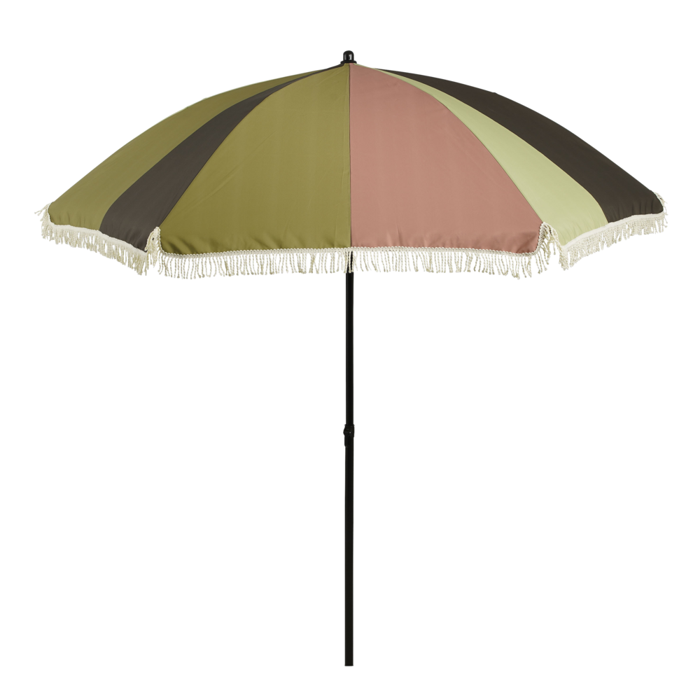 In the mood - parasol rayé vert d220 | Truffaut