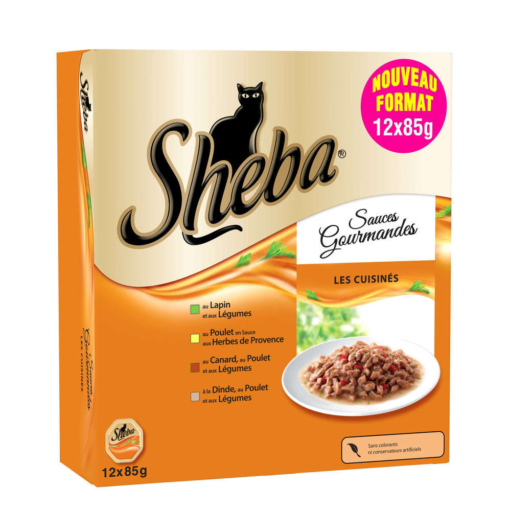 Découvrez la délicieuse Sheba sauce pour chat.