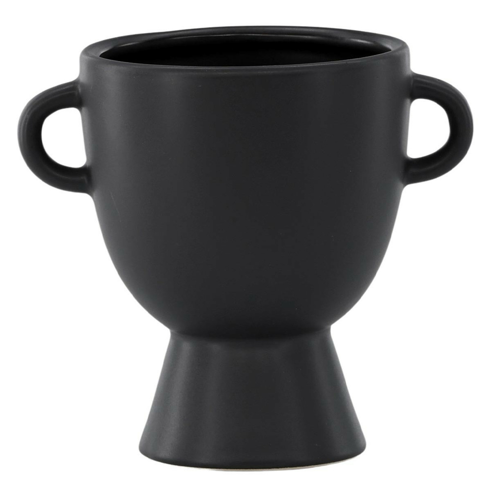 Pot design en céramique "cent" 18cm noir | Truffaut