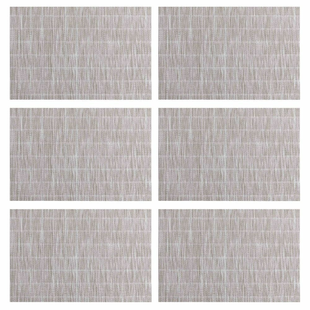 Douceur d'intérieur - lot de 6 sets de table couki - taupe | Truffaut