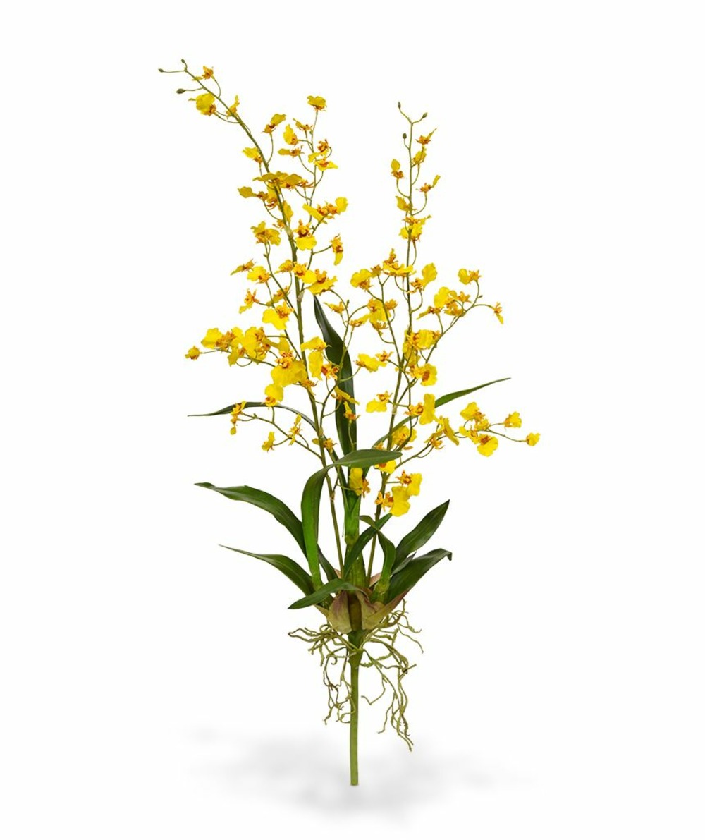 Oncidium deluxe plante artificielle de 80 cm jaune | Truffaut
