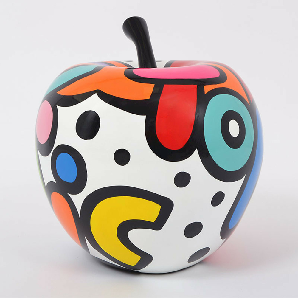 Statue pomme logan multi couleurs 38x38x38cm | Truffaut