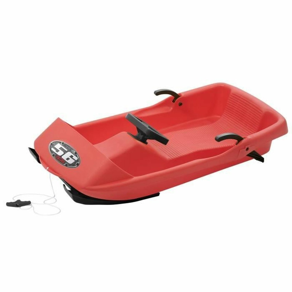 Luge 1 place super bob n°56 avec freins 95 x 48 x 23 cm - rouge | Truffaut
