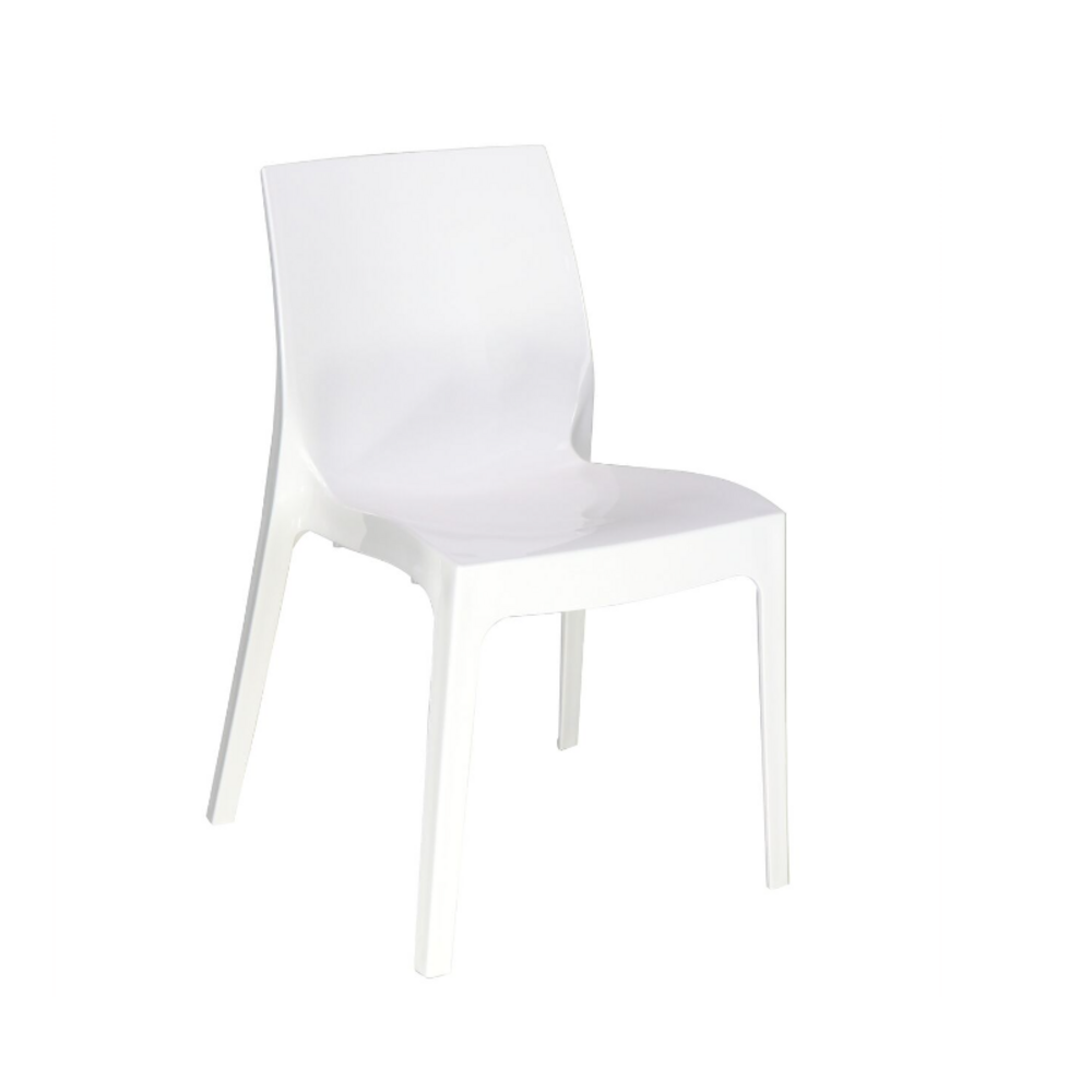 Chaise alice 51x52cm h80cm. Polypropylène blanc. | Truffaut