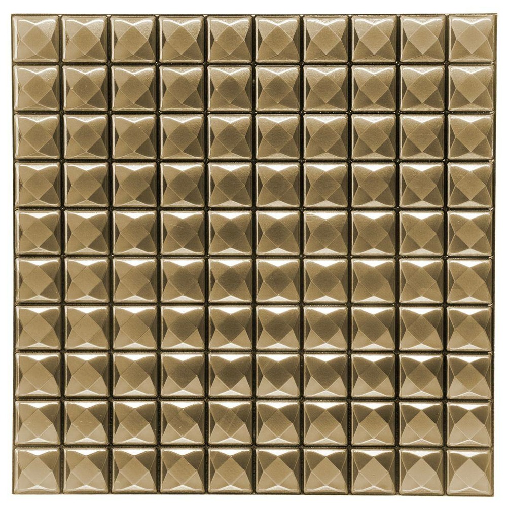 Sticker caro 100 carreaux doré x 6 bronze | Truffaut