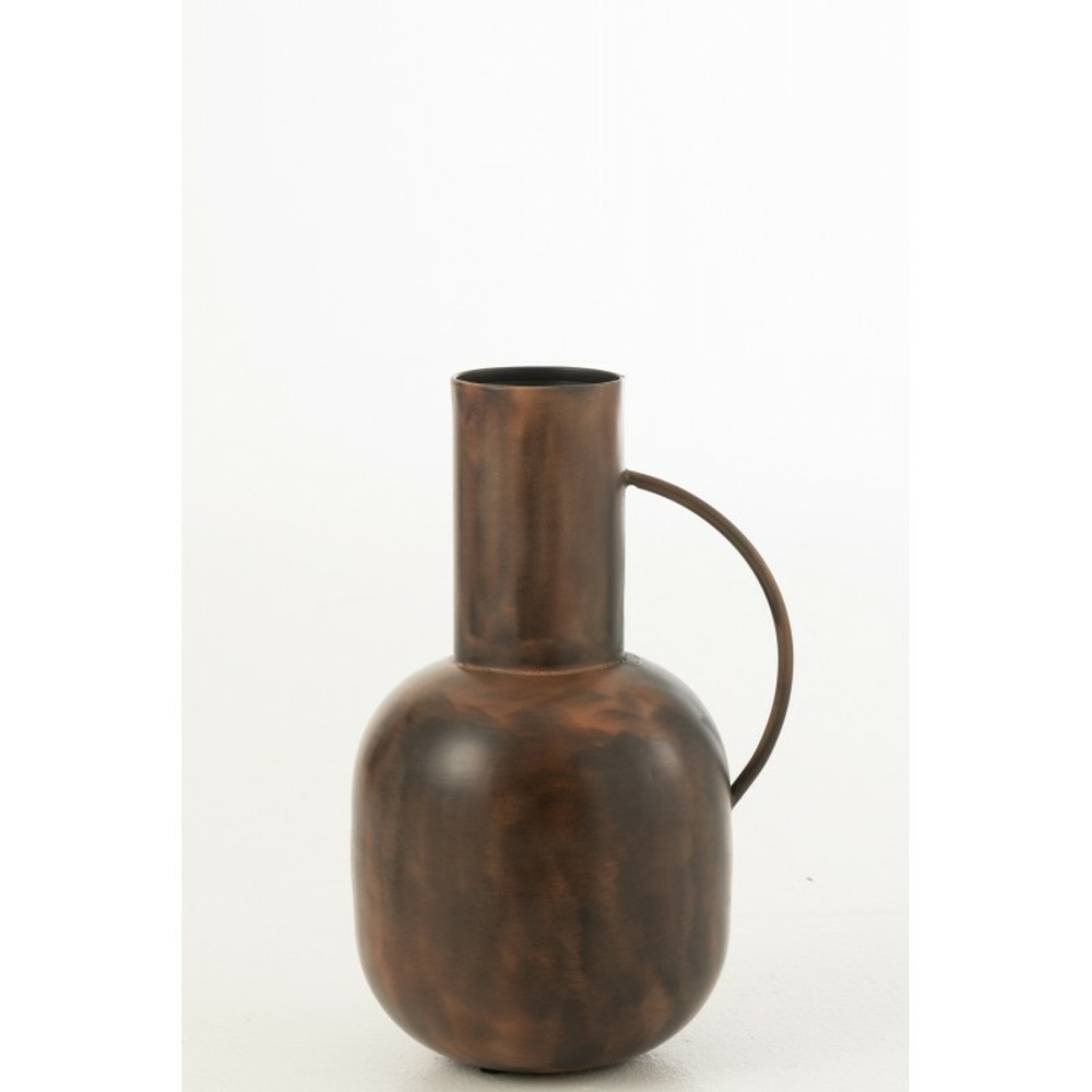 Vase sparta en métal bronze 20.5x21x36 cm | Truffaut