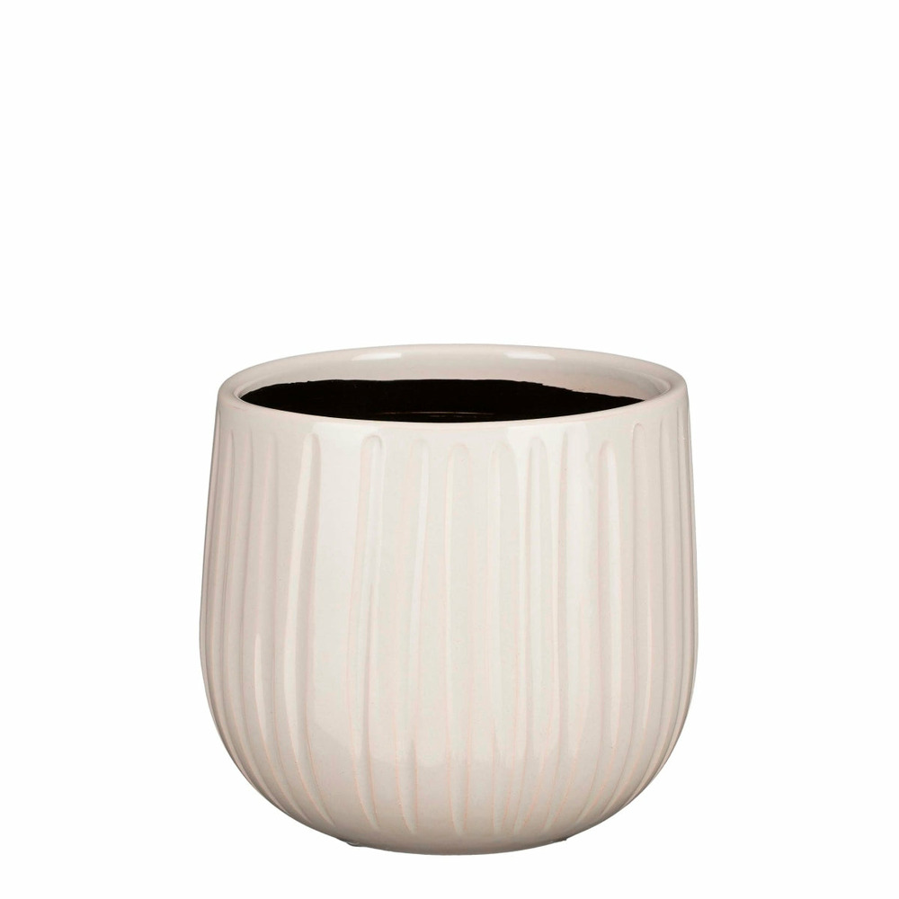 Mica decorations pot de fleur pablo - 18x18x16 cm - céramique - gris ...