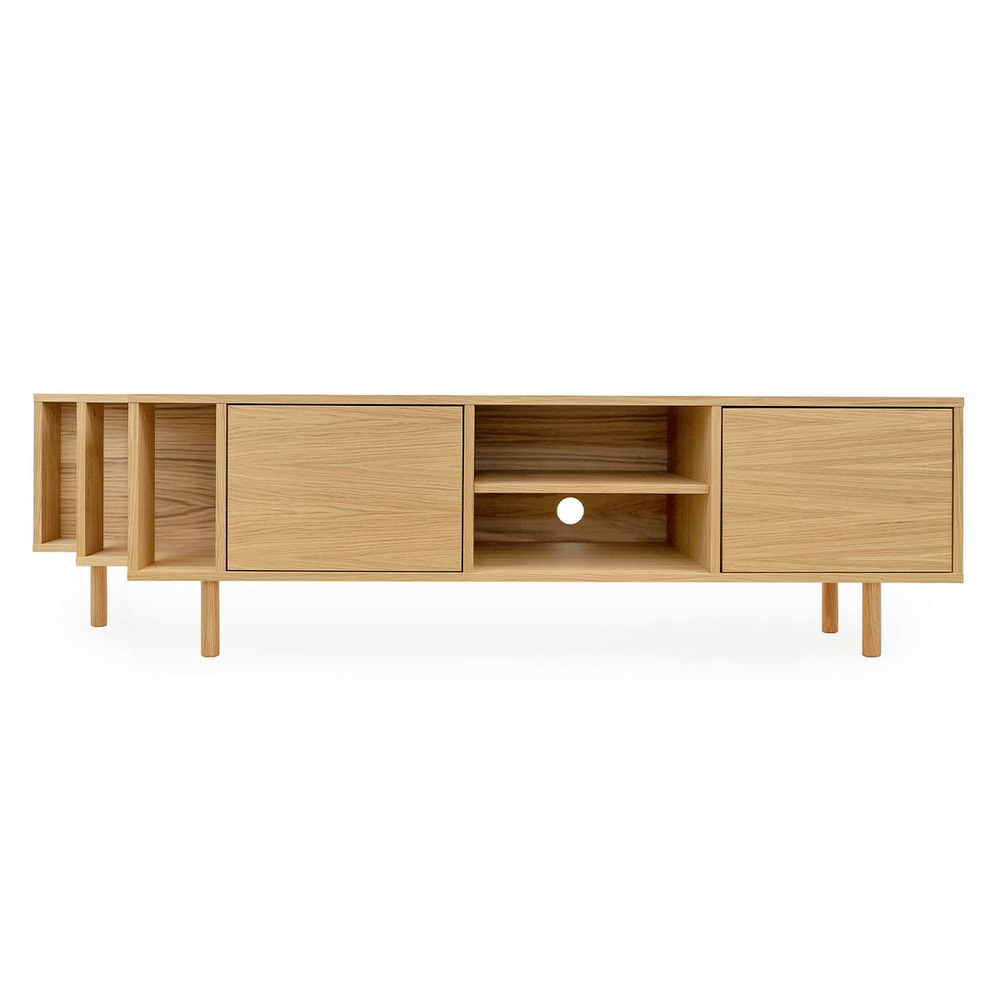 Meuble tv design 2 portes "shift" 189cm chêne | Truffaut