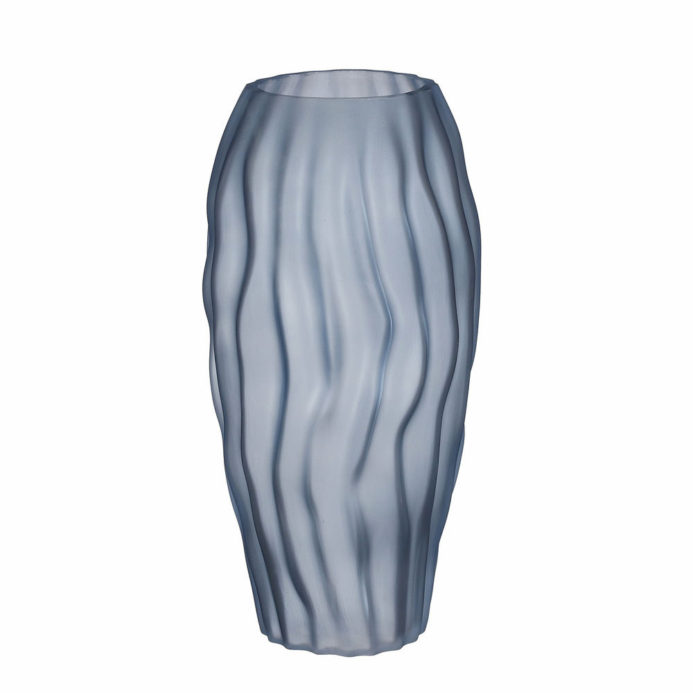 Mica decorations - vase verre blue clair h32 | Truffaut