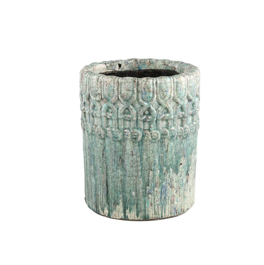 Ptmd pot de fleurs rollas - 21x21x25 cm - céramique - gris | Truffaut