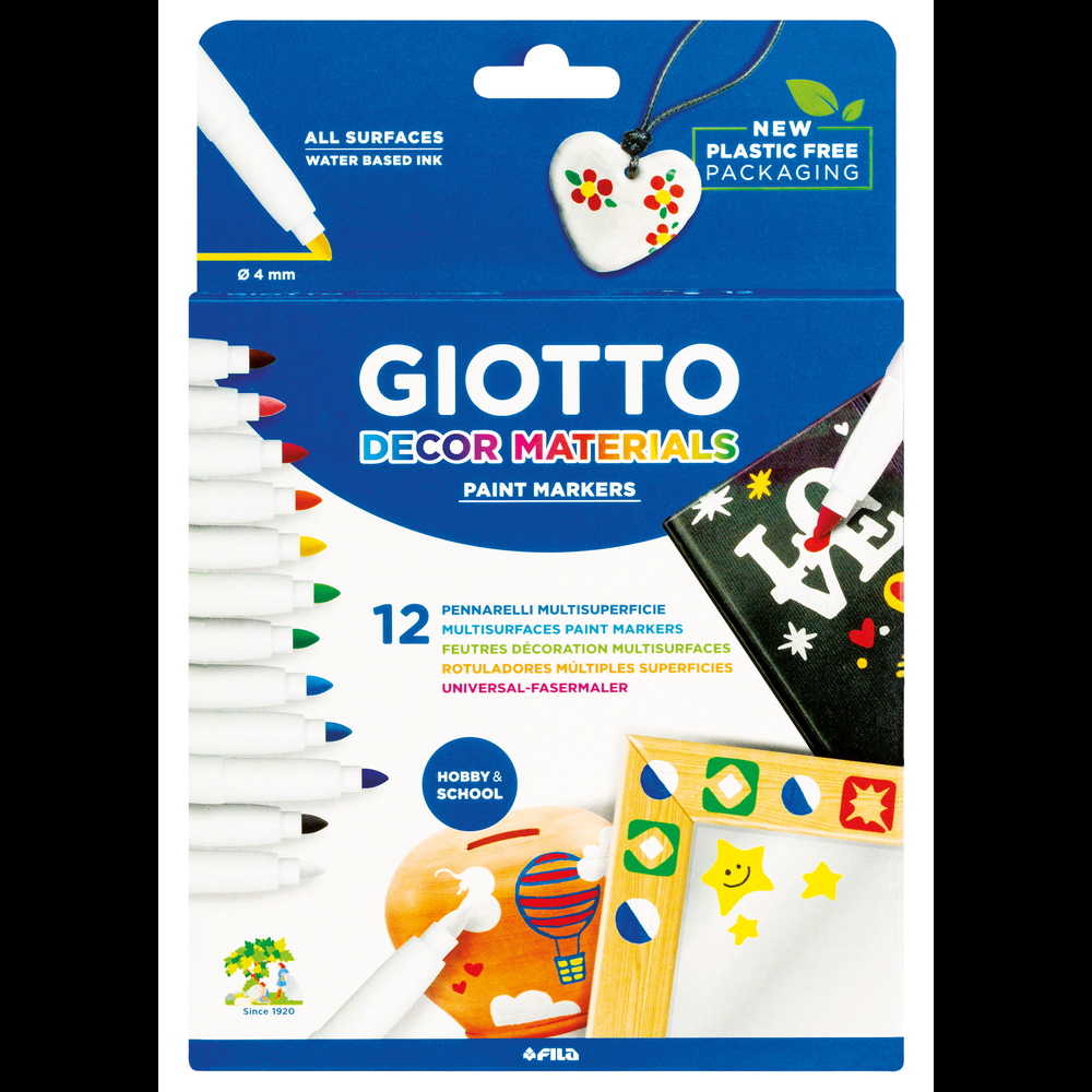Feutres Giotto Decor Materials x 12, dans étui Giotto | Truffaut
