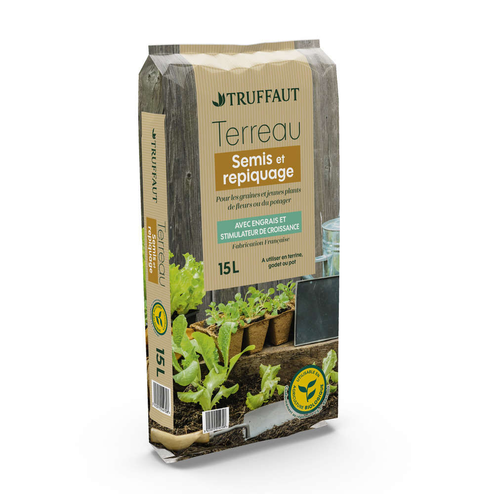 Terreau pour semis, bouturage et repiquage - sac de 15 litres Truffaut ...