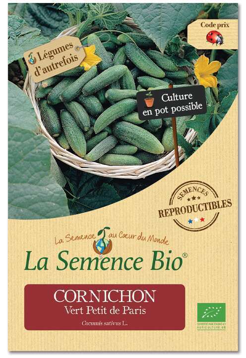 Graines potagères cornichon Vert Petit de Paris Bio en sachet La ...
