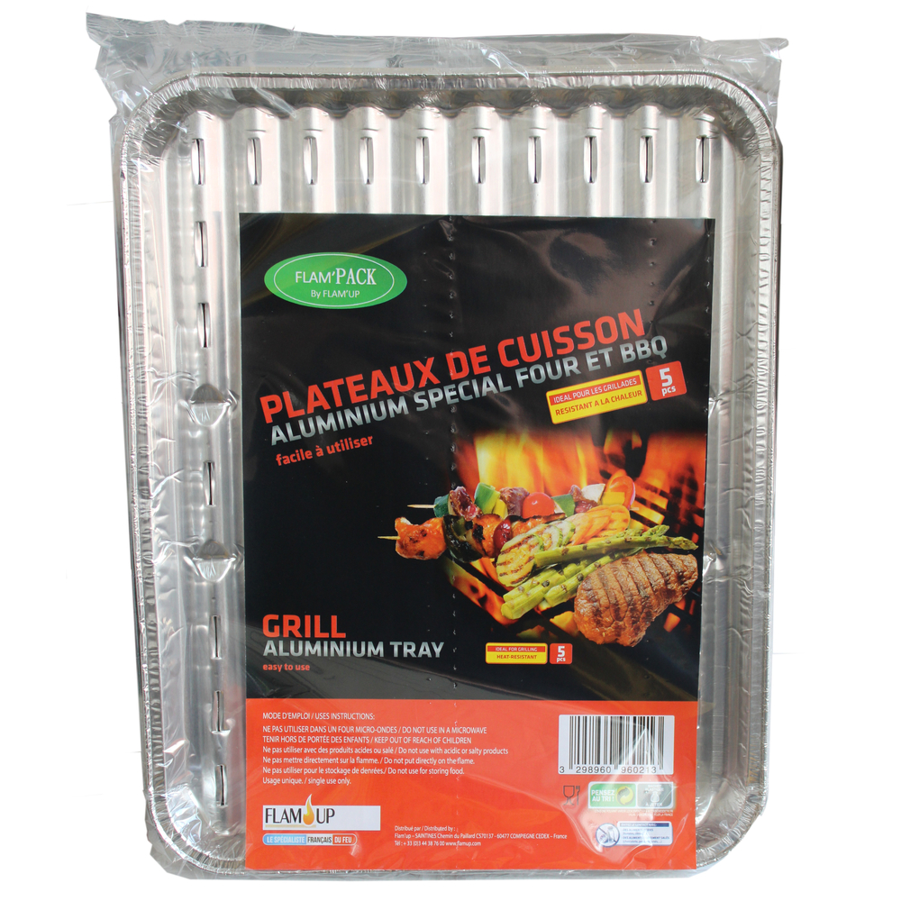 Barquette de cuisson pour four et barbecue en aluminium - 28x22x14 cm ...