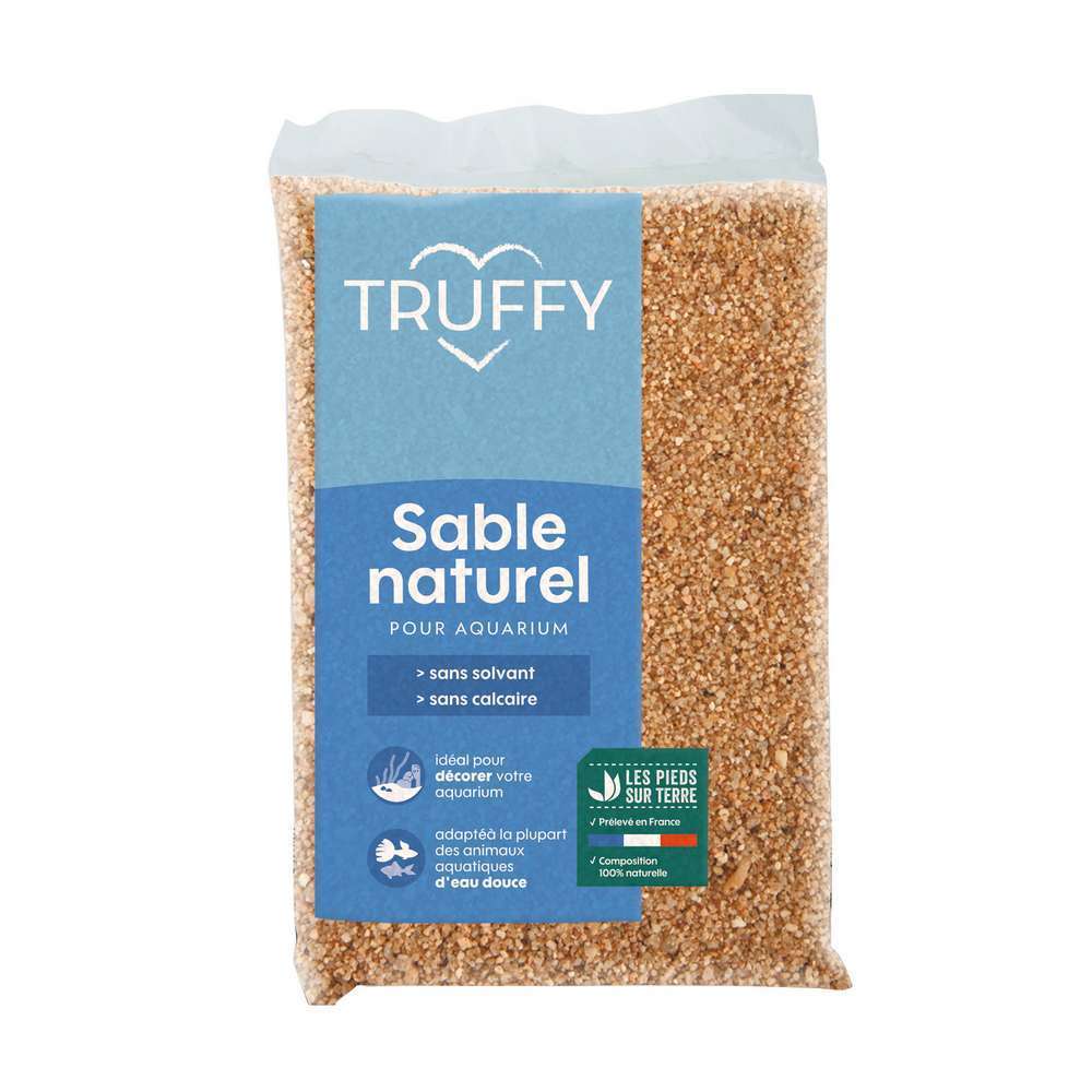 Sable naturel de rivière pour aquarium d'eau douce Truffy 5kg Truffy ...